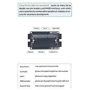 youyeetoo Sipeed Tang Primer 20K FPGA Development Board MCU, with LUT4, PMOD Port *4, for RISC-V and Embedded Development (Lite ext-Board Version)
