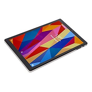 10.1 Inch Tablet, Android11 2.4 5G WiFi Silver Tablet MT6592 8 Core CPU Home Dual Camera (US Plug)