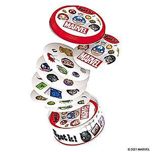Zygomatic Spot It! Marvel Emojis - Marvel Super Heroes Family Card Game for Superhero Fun! Fast-Paced Matching Game for Kids and Adults, Ages 6+, 2-8 Players, 15 Minute Playtime, Made