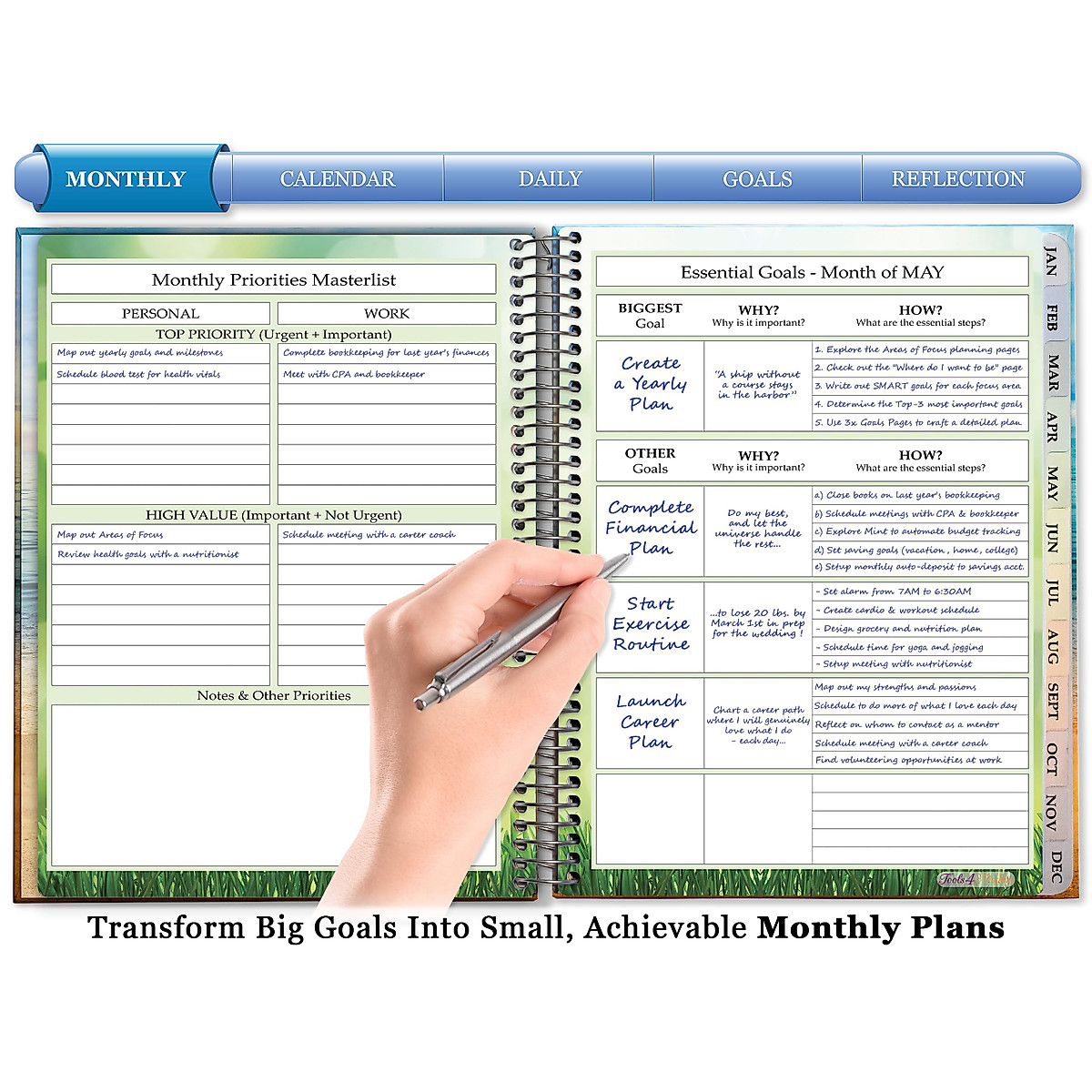Tools4Wisdom 2024 Planner 2024 Calendar - 15 Month Dated October 2023-2024 Dec - Hardcover