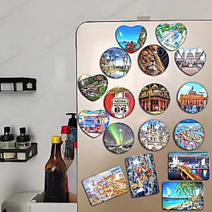 Thailand Phi Phi Islands Fridge Magnet Refrigerator Stickers Collection Decorative Magnet Travel Souvenir Heart-Shaped Crystal Glass