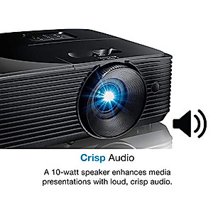 Optoma S336 SVGA Bright Professional Projector | Lights-On Viewing with 4000 Lumens | Latest DLP Technology | Business Presentations, Classrooms, or Home | 15,000 Hour lamp Life | Speaker Built in
