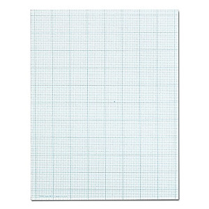 TOPS Cross-Section Pads, 8-1/2" x 11", Glue Top, Graph Rule (10 x 10), 50 Sheets (35101)