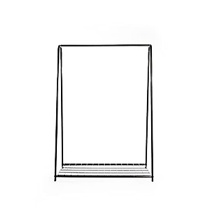 VEGAINDOOR United Style Single Shelf Clothes Rack, Metal Clothing Rack with Shelves, Clothing Racks for Hanging Clothes, Sturdy Organizer for Clothes ,Heavy Duty Garment Rack ,Gold ,Black ,White Colours (Black)