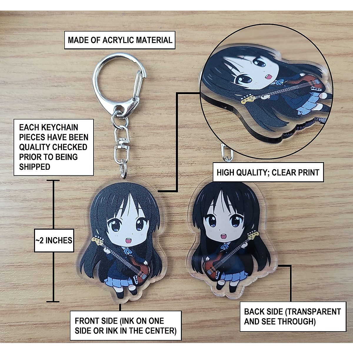 EBTY DREAMS Inc. - Set of 2 Beauty And The Beast Acrylic Keychain Belle, Beast