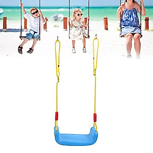 Mrisata Plastic Swing Seat Plastic Baby Swing Seat Play Set Attachments Plastic Swing Seat Replacement with Rope Kids Tree Set for Outdoor Indoor Playground Camping