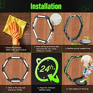 Ninoge 8PCS Riser Display Shelves for Figures, Glow in the Dark shelf for Funko POP Figures, Collectible Figure Display Stands, DIY shape configurations, Black