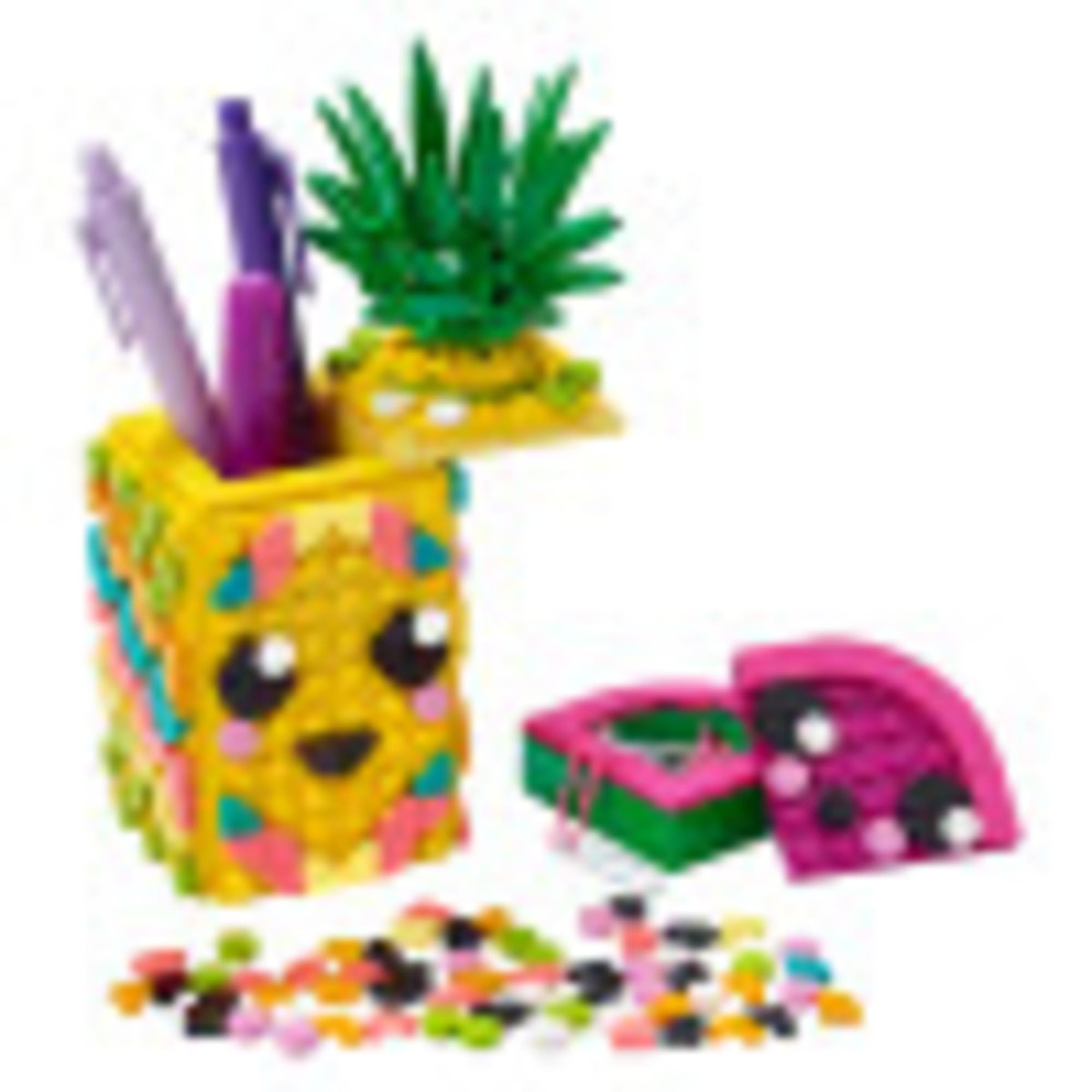 LEGO DOTS Pineapple Pencil Holder 41906 DIY Craft Decorations Kit, A Fun Craft kit for Kids who Like Arts and Crafts Projects, That Also Makes a Great Holiday or Birthday Gift (351 Pieces)
