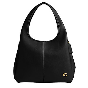 COACH Polished Pebble Leather Lana Shoulder Bag, Black