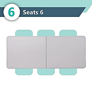 Peakform Centerfold 6-Foot Folding Table, Gray