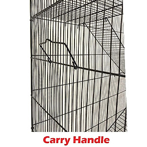 55" Extra Large 5 Levels 3/8-Inch Tight Wire Spacing Guinea Pig Sugar Glider Animal Wire Chew Free Cage with Removable Rolling Stand