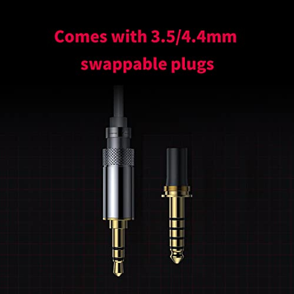 FiiO FF3 Headphones Earbuds Wired Deep Bass 1DD High Resolution Earphones Comes with 2.5/3.5/4.4mm Swappable Plugs Lossless Sound for Smartphones/PC/Laptop/Tablet(Black)