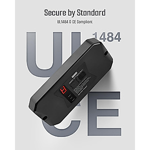 RV Propane Gas Detector, GasDoc Propane Gas Detector with 85dB Audible & Visual Alarm, for Natural Gas or Propane in RV or Motorhome, DC 12V, 3 Brackets (Long & Short, Surface & Flush) - Black