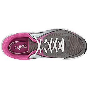 Ryka Women's Dash Pro Walking Shoe Grey/Pink 10 M