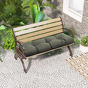 Lokex Bench Cushion,45x16 Inch Waterproof Bench Cushions for Outdoor Furniture,Non-Slip Window Seat Cushions Indoor,Smoke Gray