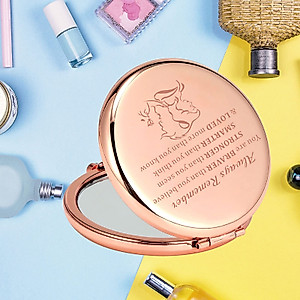 KEYCHIN Beauty Fairy Movie Pocket Mirror Princess Fans Gifts Always Remember You are Braver Stronger Smarter Than You Think Compact Mirror for Women Girls Teenagers (Beauty Mirror-RG)