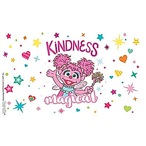 Tervis Sesame Street Made in USA Double Walled Insulated Tumbler Travel Cup Keeps Drinks Cold & Hot, 10oz Wavy, Abby Cadabby Kindness