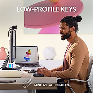 Logitech MX Mechanical Mini for Mac Wireless Illuminated Keyboard, Low-Profile Performance Switches, Tactile Quiet Keys, Backlit, Bluetooth, USB-C, Apple, iPad - Space Grey