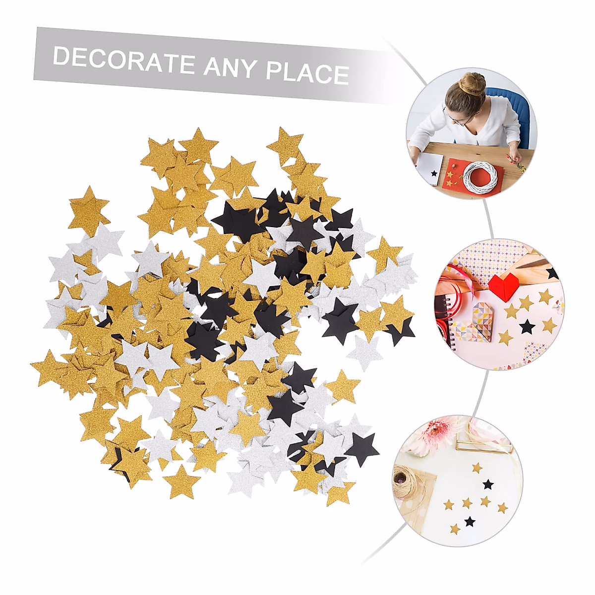 ERINGOGO 600 Pcs Confetti Fake Ice Cream Cone Desktop Decor Wedding Decor Dining Room Table Decor Table Scatter Wedding Embellishments Party Decoration New Sequins Paper Baby Metal Foil