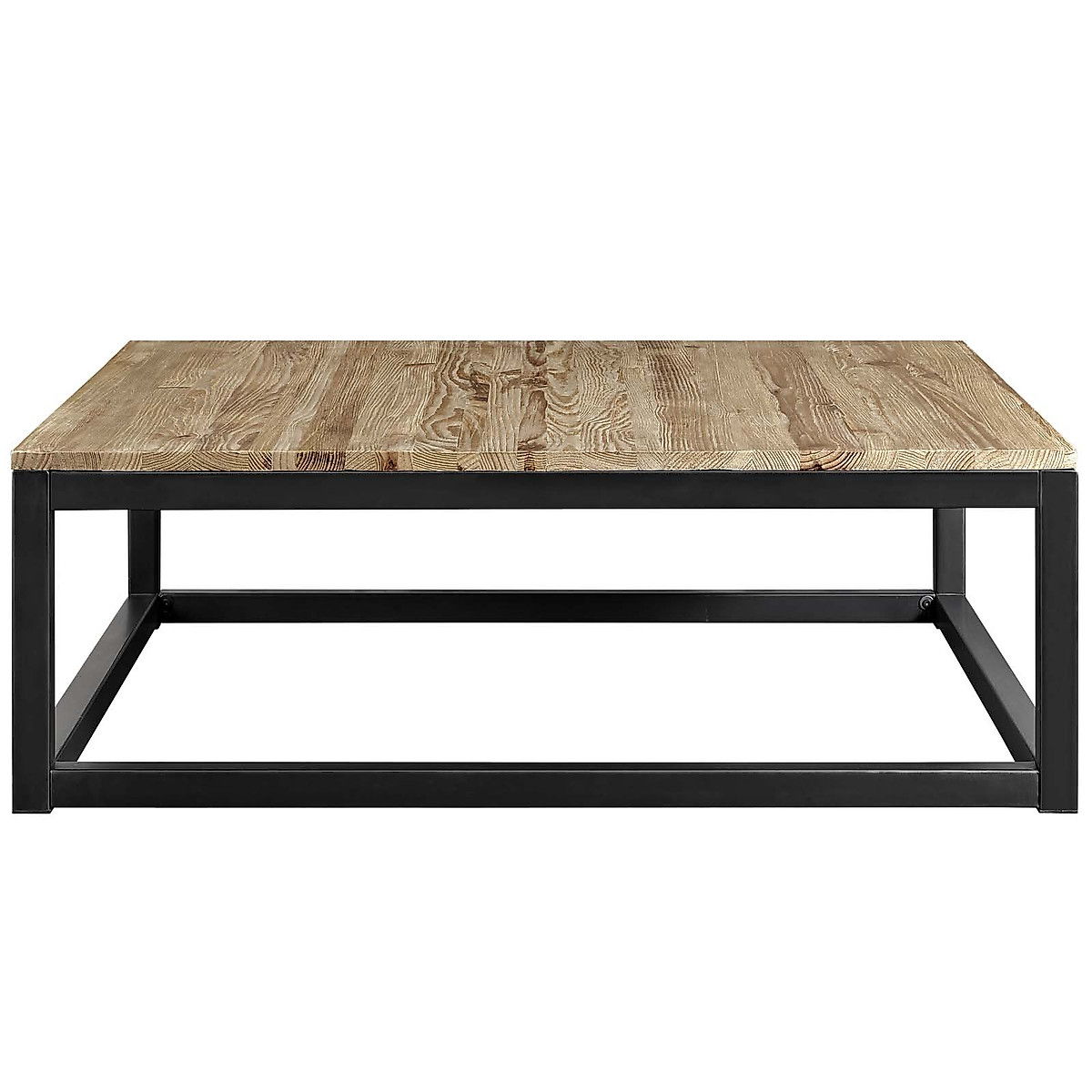 Modway Attune 43.5" Coffee Table With Solid Pine Wood Top In Brown