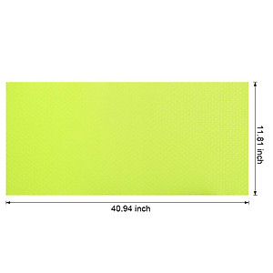 Emoly Rolls Premium Refrigerator Mats, Eva Shelf Liner for Kitchen Cabinet Non-Slip Mat Refrigerator Liners Cupboard Drawer Waterproof Pad Shoe Cabinet Dustproof Mat, 11.8 x 59 inches - Green