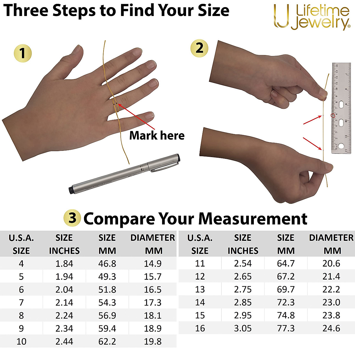 LIFETIME JEWELRY 3-Stone Cubic Zirconia Heart Ring for Women 24k Real Gold Plated (Purple, 7)