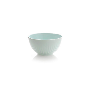 ZEN Pleats Porcelain Dessert Bowls 10oz Set of 6 (Mixed Color)