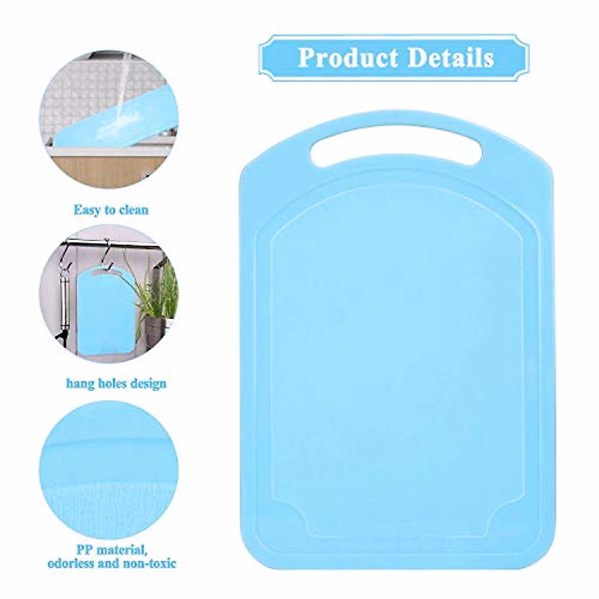 LEEFE 3 Pieces Kids Knife Set for Cooking, with Cutting Board, Safe Lettuce and Salad Knives, Kids Cooking Utensils in 3 Sizes & Colors, Serrated Edges, Plastic Safe Kitchen Knife