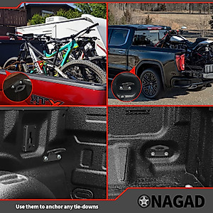 ONAGAD Tie Down Anchors for 2000-2017 Ford Tie Down Hooks | Fits 2004-2017 F-150 Styleside | Fits 2001-2010 Explorer Sport Trac, Inner-Bed Truck Bed Tie Downs (Pack of 6)