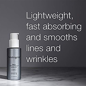 Neutrogena Rapid Wrinkle Repair Retinol Anti-Wrinkle Night Moisturizer Cream, Anti-Wrinkle Face & Neck Cream Moisturizer with Hyaluronic Acid & Retinol, Paraben-Free, 1 fl. oz