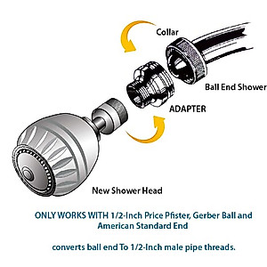 All 3 Ball End Shower Arm Adapter Set