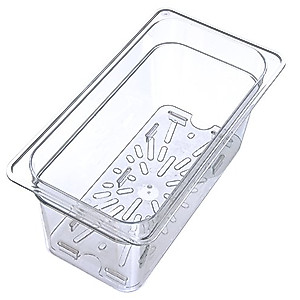 Carlisle FoodService Products Plastic Drain Shelf for 1/3 Size Food Pan Clear (Pack of 6)