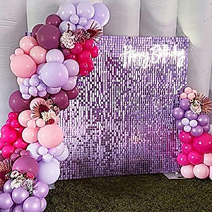 Light Purple Sequin Backdrop Shimmer Wall Backdrop 6ftx4ft Photo Backdrops for Birthday Anniversary Wedding Engagement Decorations