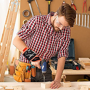 Magnetic Wristband, GOXAWEE with 20 Strong Magnets for Holding Screws, Nails, Drill Bits (Orange) | Stocking Stuffer for Men