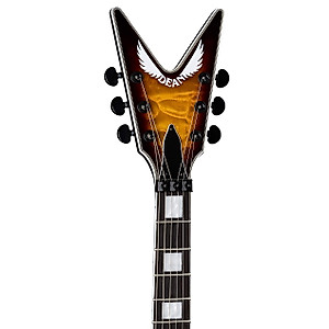 Dean V Select Quilt Top Floyd Rose Electric Guitar, Trans Brazilia