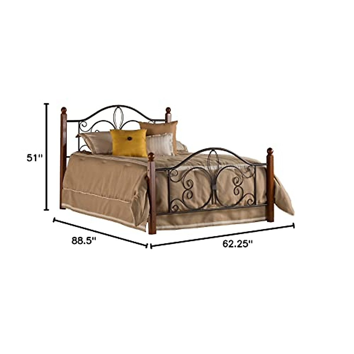 Hillsdale Furniture Hillsdale Milwaukee Post Queen Bed Textured Black