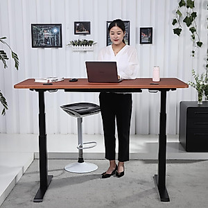 ApexDesk Elite K Series 60" x 27" Electric Height Adjustable Standing Desk with LED Memory Controller (60” x 27” Rectangular Top, Black)