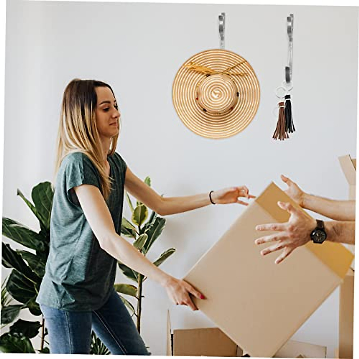 SECFOU 1 Pair Clothes Tool Storage Aluminum Hooks More Telescoping Hanging Organizer Pool for and Accessories Rakes Rod Poles Leaf Maintenance Vacuum Life Saver Fence Garden