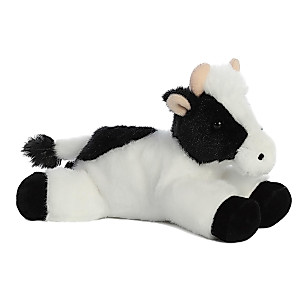 Aurora® Adorable Mini Flopsie™ Mini Moo™ Stuffed Animal - Playful Ease - Timeless Companions - White 8 Inches
