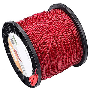 Dalom 2.7 mm/.105" Round Trimmer Line Round Twist 3lbs 690-Feet Red Color Includes Cutting Tool Weed String Trimmer Edger Line