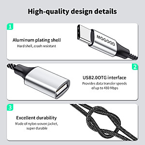 USB C Male to Three USB Female Cable,USB c Splitter to USB USB c Splitter Audio and Charging Type C to 3 Type A 2.0 Port Splitter Multi Hub for MacBook,iPad Pro Air,Microsoft Surface Go,PC,Laptop