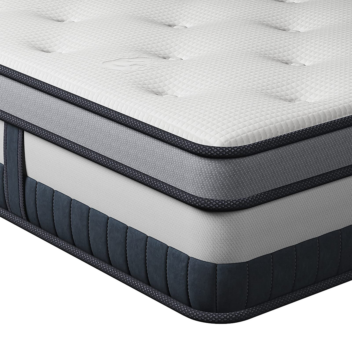 Vesgantti King Mattress 12 Inch Innerspring Multilayer Hybrid King Size Mattress - Ergonomic Design with Memory Foam and Pocket Spring Mattress King Size - Box Top Series Medium Firm Feel