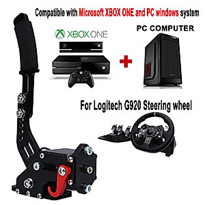 Obokidly Upgrade USB Handbrake Support G920 Compatible With XBOX ONE/XBOX ONE S For Simracing Game Sim Rig With Clamp Also Suitable For PC (Black)