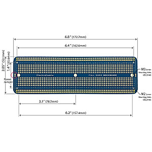 ElectroCookie Large PCB Prototype Board Kit Solderable Breadboards for Electronics Projects Compatible for DIY Arduino Soldering Projects, Gold-Plated (6 Multi-Pack, Blue)