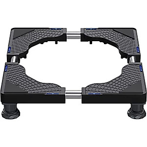 Lufia Mini Fridge Stand,Width Height Flexible Adjustable,High Strength Base Stand Leg Design,Multi-functional Base as Refrigerator Stand,Fish Tank Stand,Washing Machine,Dryer,Laundry Pedestal (Black)
