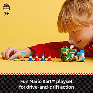 LEGO Super Mario: Mario Kart Yoshi Bike - Building Toy Set for Kids, Boys and Girls, Ages 7+ - Mario Kart Toy for Fans with Blue Yoshi - Gift Idea for Birthdays - 72031