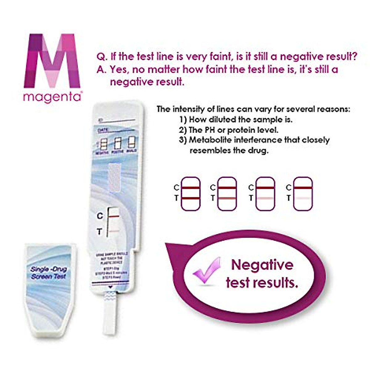 (1 Test) Magenta™ Kratom (Mitragyna Speciosa) Urine Dip Card Test - 250 ng/ml Cutoff (This is The only Kratom DIP Card Test Available with The Lower Cutoff, Standard is 600ng/ml)