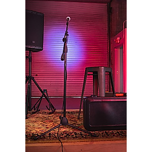 Gator Frameworks Standard Tripod Microphone Stand with Boom Arm, Adjustable Height, and Both 3/8" and 5/8" Adapters (GFW-MIC-2010)