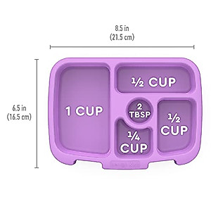 Bentgo® Kids Prints Tray with Transparent Cover - Reusable, BPA-Free, 5-Compartment Meal Prep Container with Built-In Portion Control for Healthy Meals At Home & On the Go (Mermaid Scales)