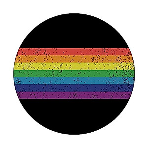 Rainbow Flag Retro Style LGBT Gay Pride PopSockets Swappable PopGrip